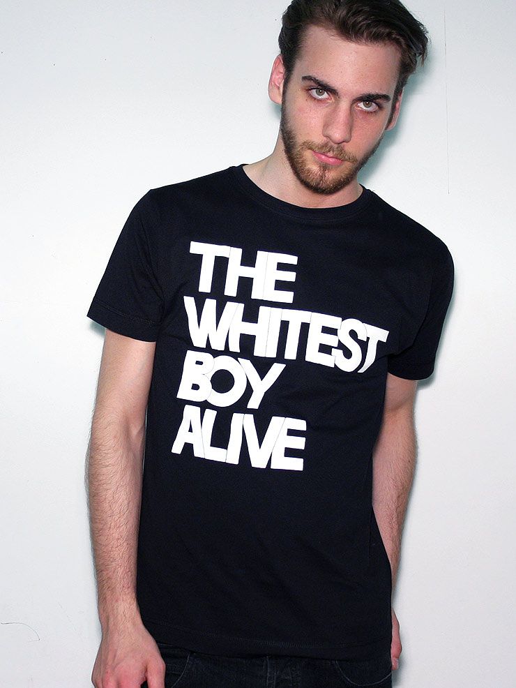 Whitest Boy Alive - T-Shirt - TWBA (Bold) - White on Black