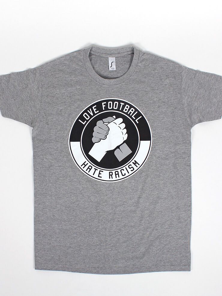 Fever Pitch - T-Shirt - Love Football/Hate Racism - Grau